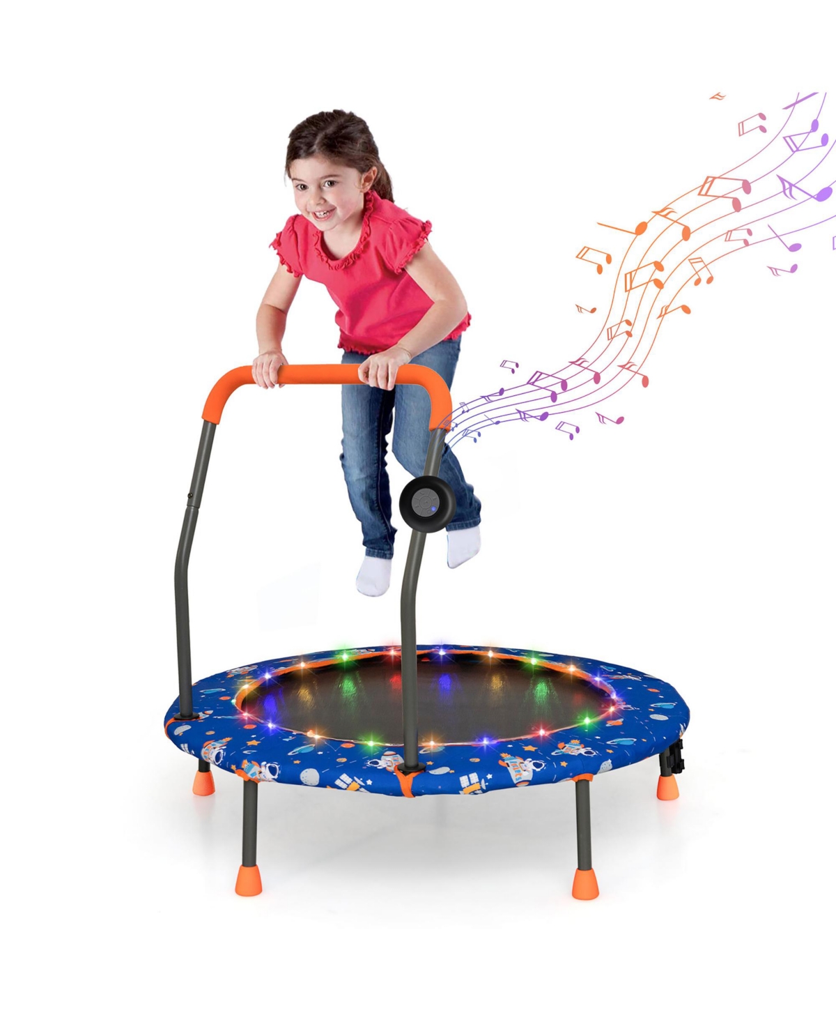 Click here for Gymax 36 Mini Toddler Trampoline w/ Led Bluetooth... prices