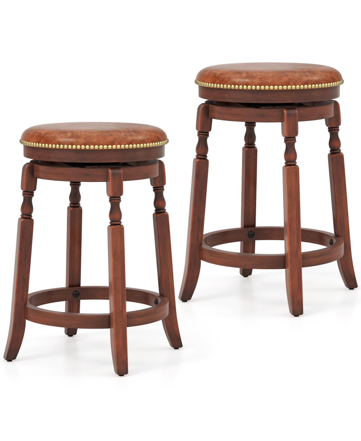 Click here for 24 Inch Swivel Bar Stool Set of 2 with Upholstered... prices