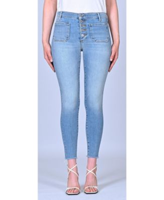 Black Orchid Denim Women's Ava Patch Pocket Skinny Jean - Macy's