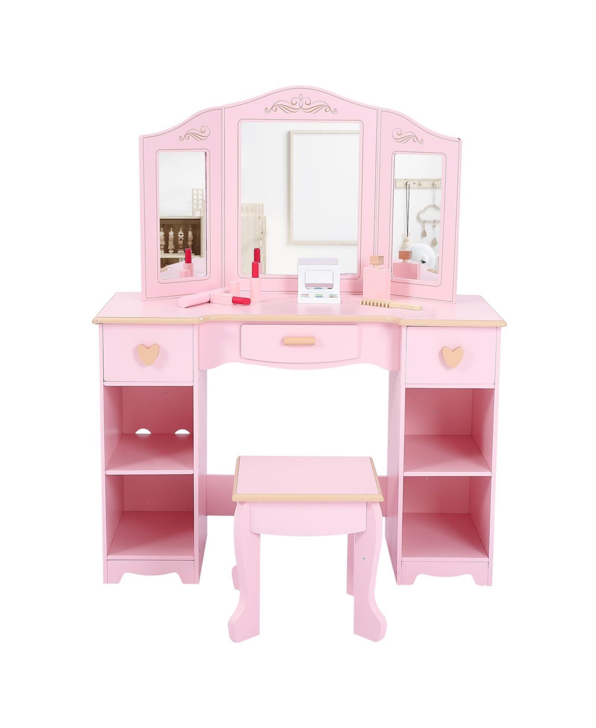Click here for gaomon Kids Vanity  Pretend Play Vanity Set with S... prices