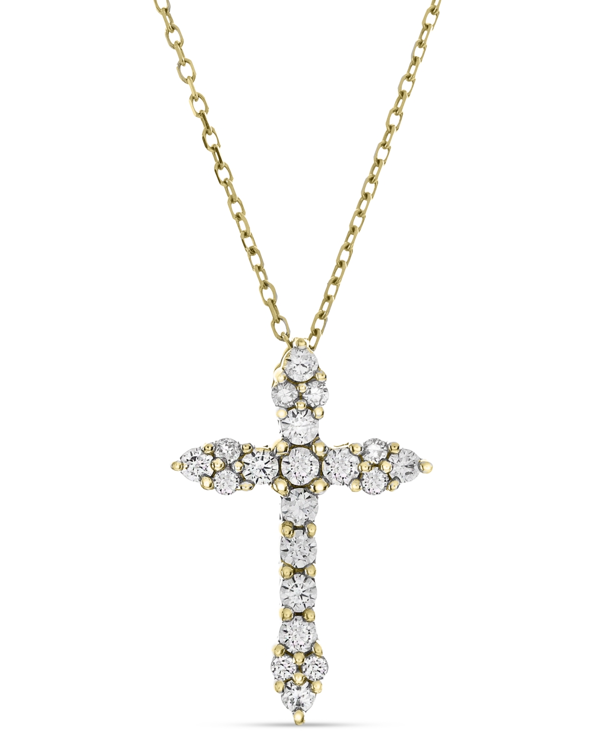 Click here for Diamond Cross Adjustable Pendant Necklace (1/2 ct.... prices