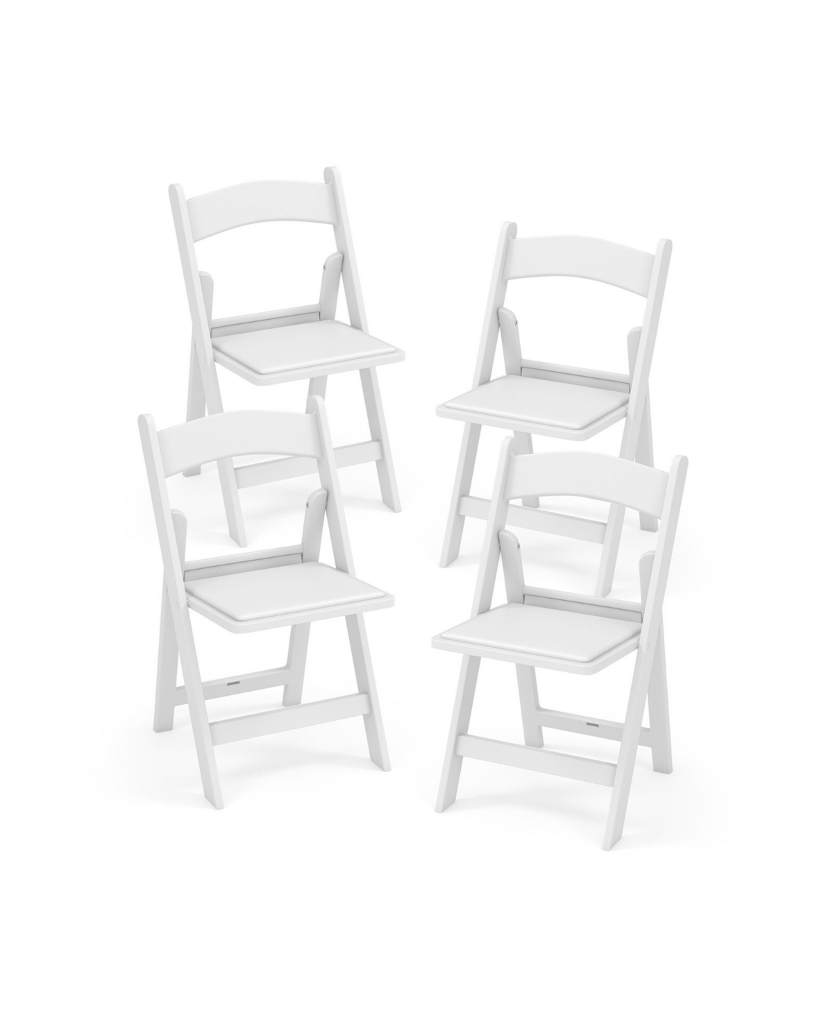 Click here for Gouun 4 Pack Resin Folding Chairs with Padded Seat... prices