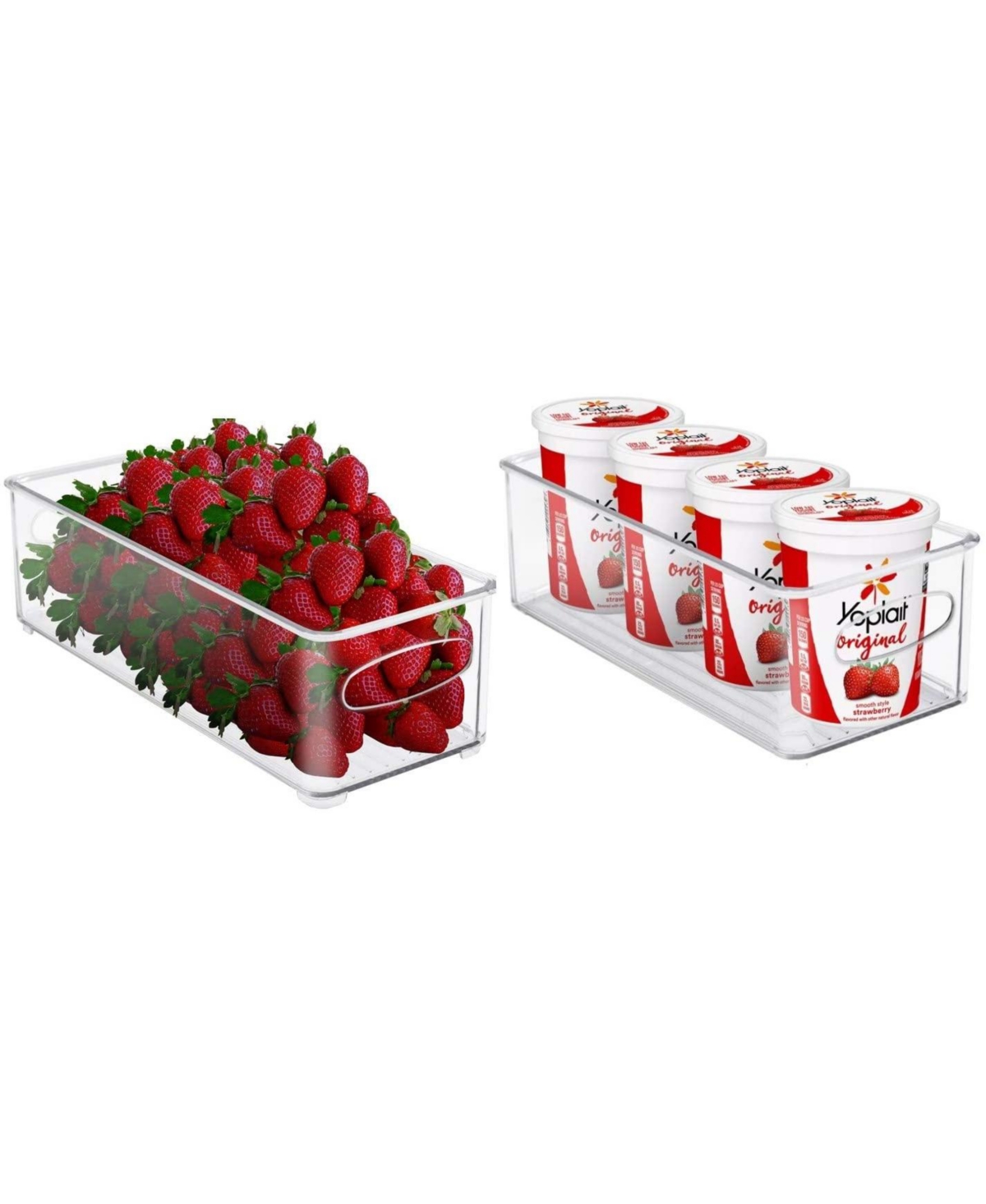 Click here for Sorbus 2 Pack Narrow Stackable Clear Storage Bins... prices