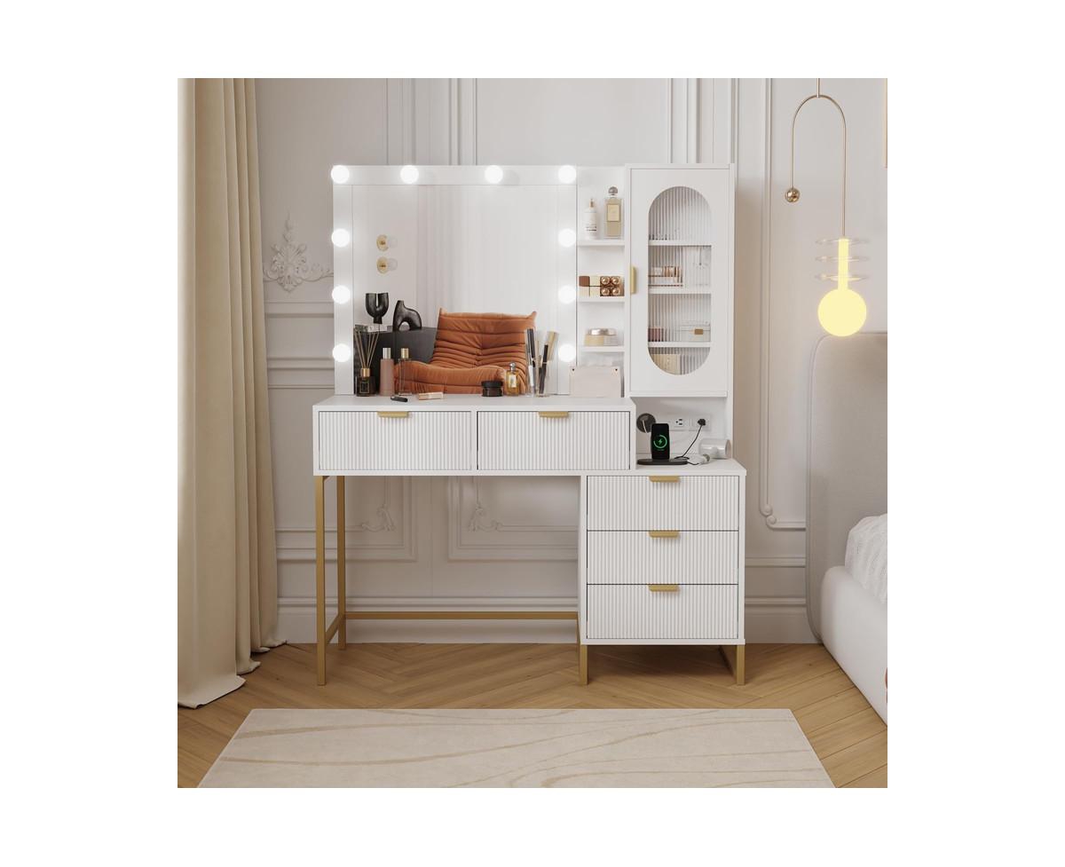 Click here for gaomon Modern Vanity Makeup Desk with Vanity Mirro... prices