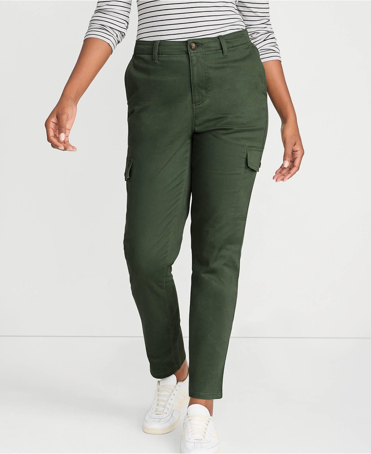 Click here for Lands End Womens Mid Rise Slim Cargo Chino Pants -... prices