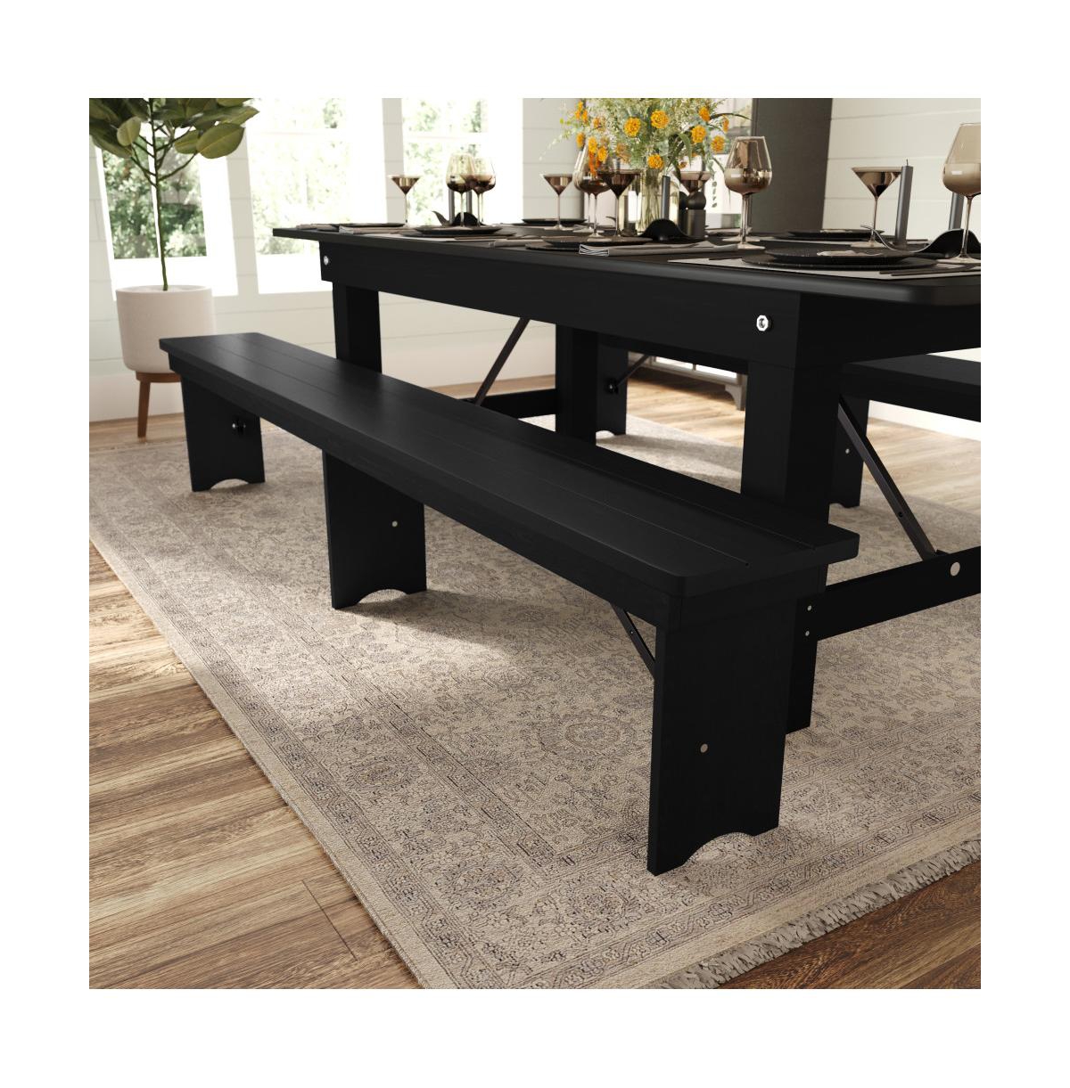 Click here for Merrick Lane Tinsley 96 X 12 Solid Pine Folding Fa... prices