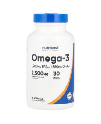 Nutricost Omega-3 2 500 mg - 90 Softgels (833 mg per Softgel) - Macy's