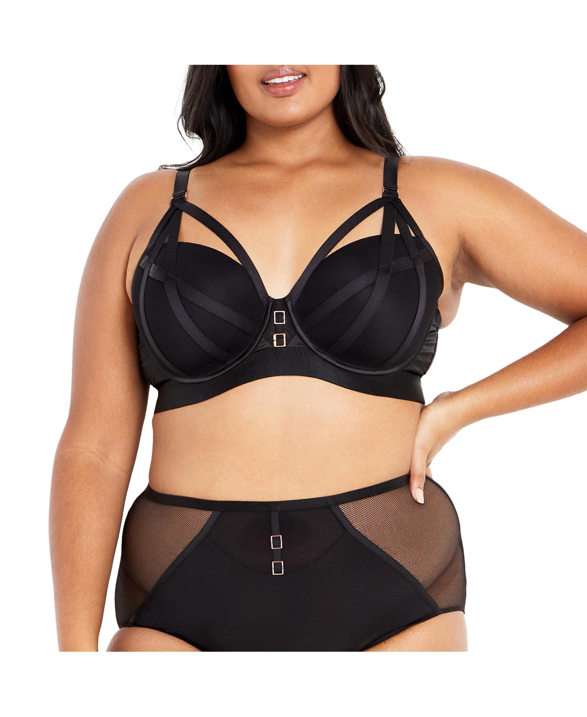 Click here for City Chic Plus Size Onyx Longline Contour Bra - Bl... prices