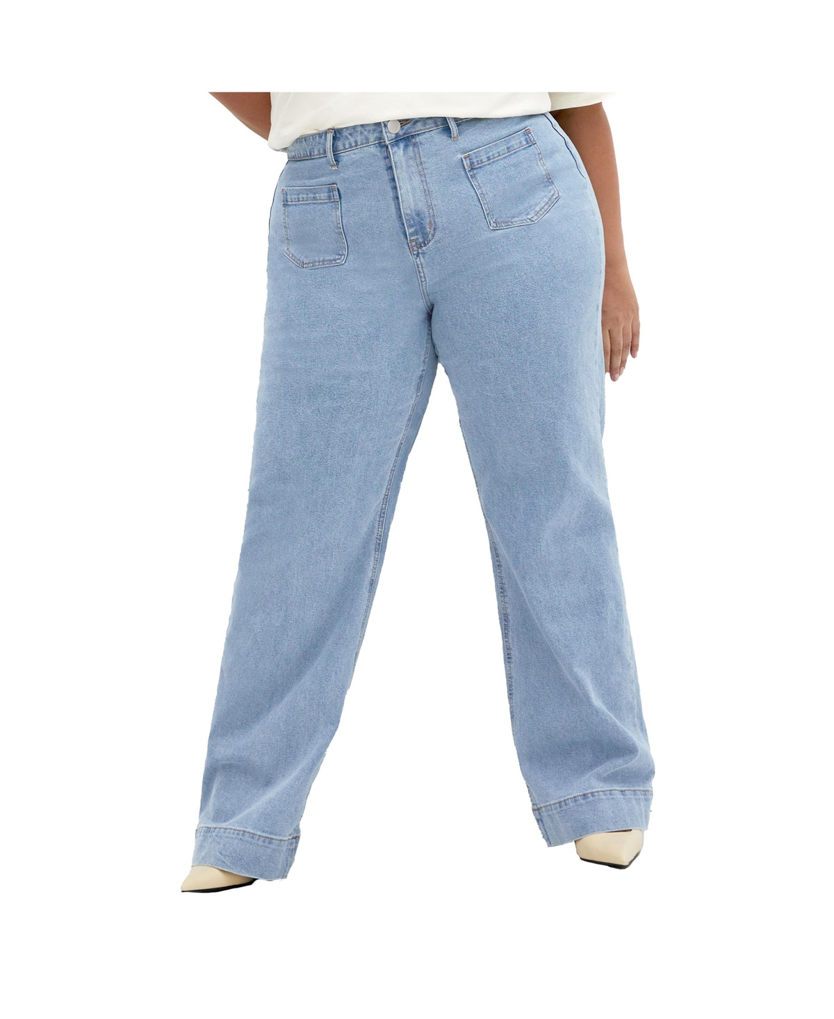 Click here for City Chic Plus Size Amber Jean - Light wash prices