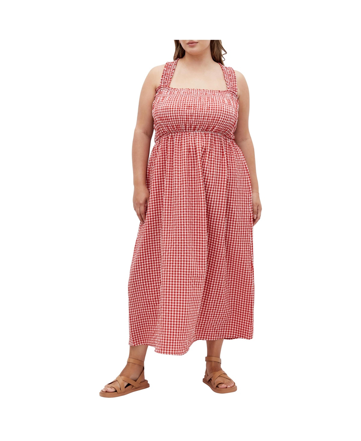 Click here for City Chic Plus Size Cute Gingham Maxi Dress - Red... prices