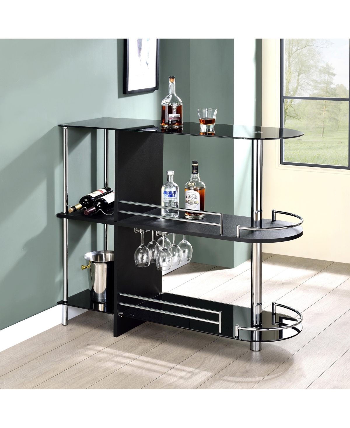 Click here for Kings Brand Furniture Bar Table with Two Tempered... prices