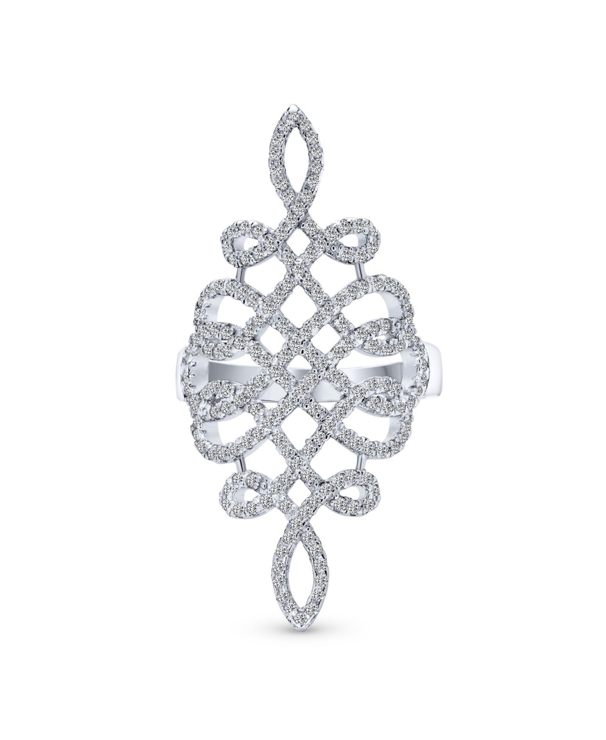 Click here for Bling Jewelry Large Pave Cubic Zirconia Art Deco E... prices