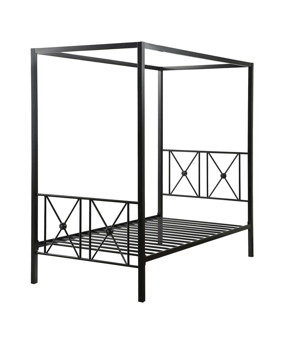 Click here for Slickblue Metal Canopy Bed Frame with Medallion Ac... prices