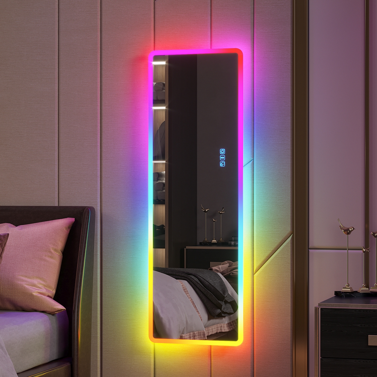 Click here for Vlsrka Rgb Led Full Length Mirror - White prices
