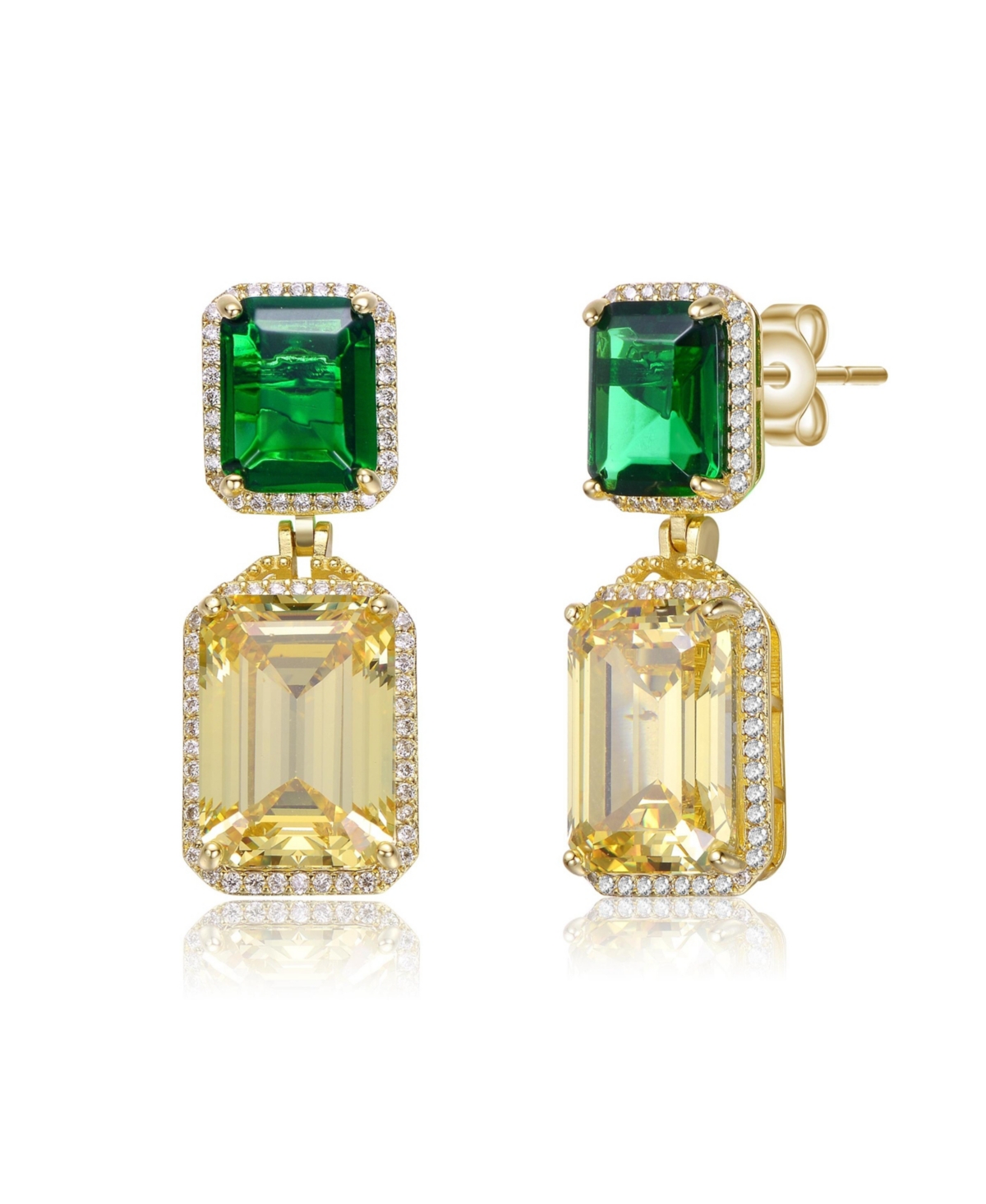 Click here for 14K Gold Plated with Green & Yellow Cubic Zirconia... prices