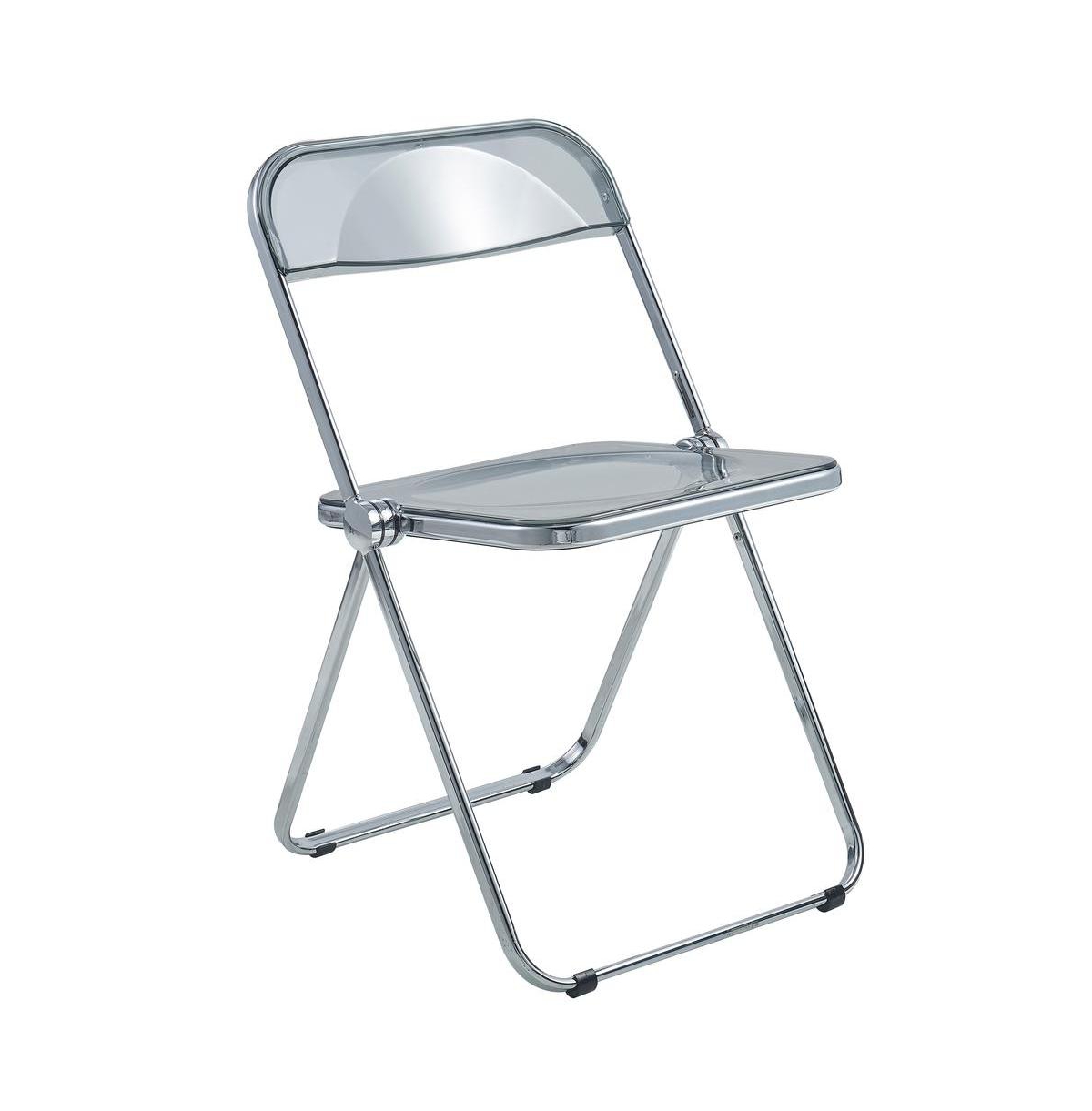 Click here for LeisureMod Lawrence Acrylic Folding Chair With Met... prices