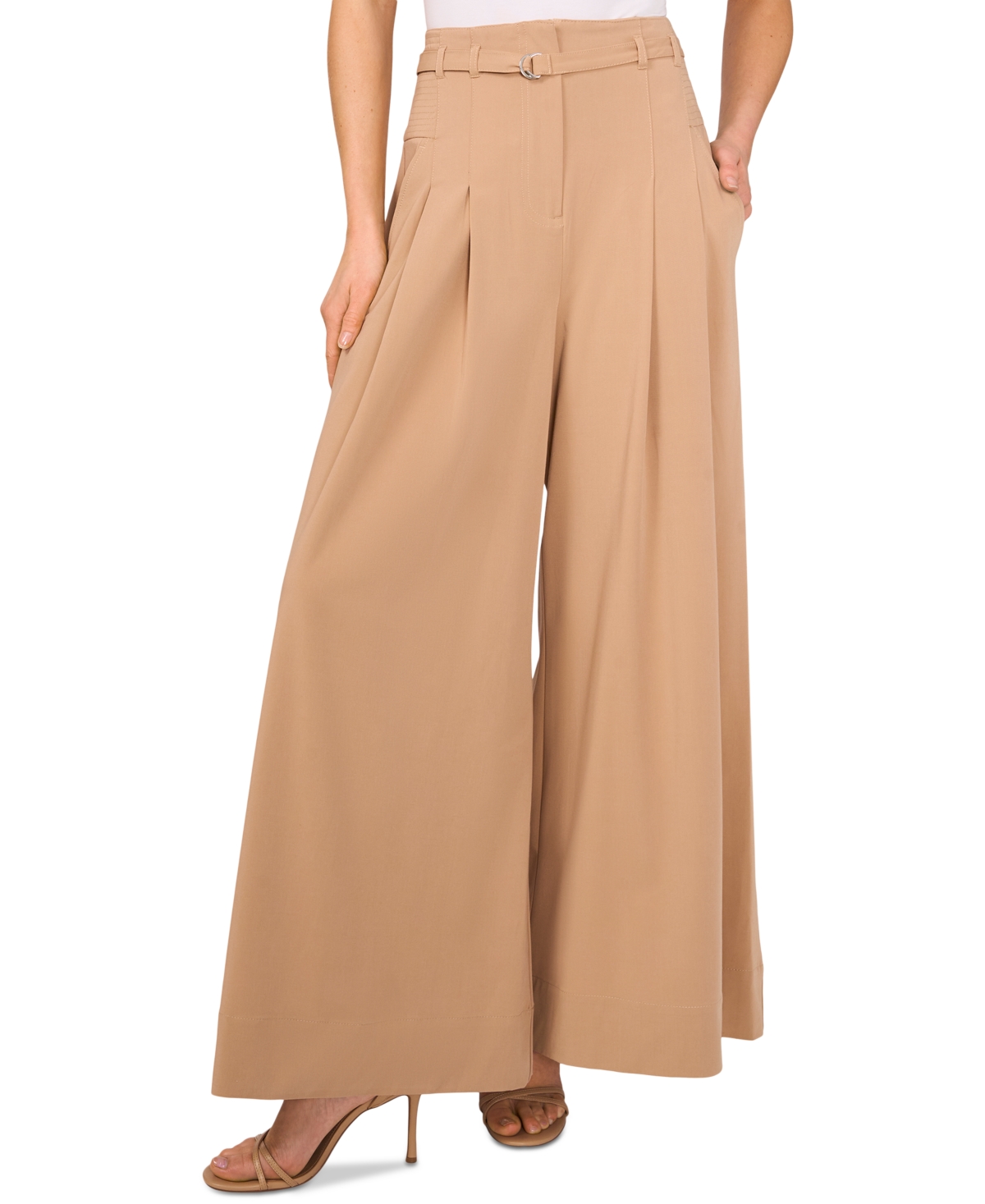 Click here for CeCe Womens Belted High-Waisted Super-Wide-Leg Pan... prices