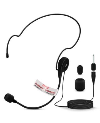 Pyle Cardioid Condenser Headset Microphone with Flexible Wired Boom for ...