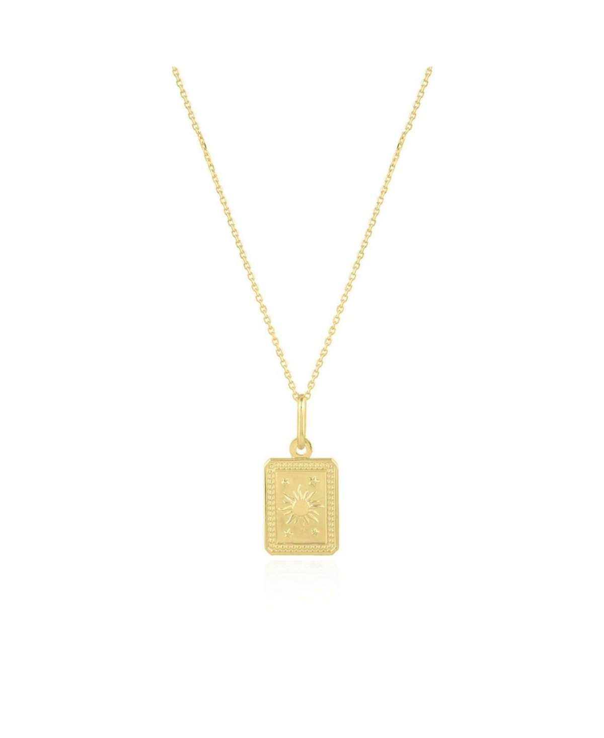 Click here for The Lovery Gold Sun Tag Necklace 14K Gold - Gold prices