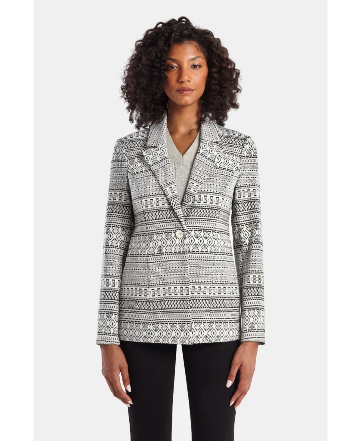 Click here for The Mooreshoue Blazer - Ivory with black prices