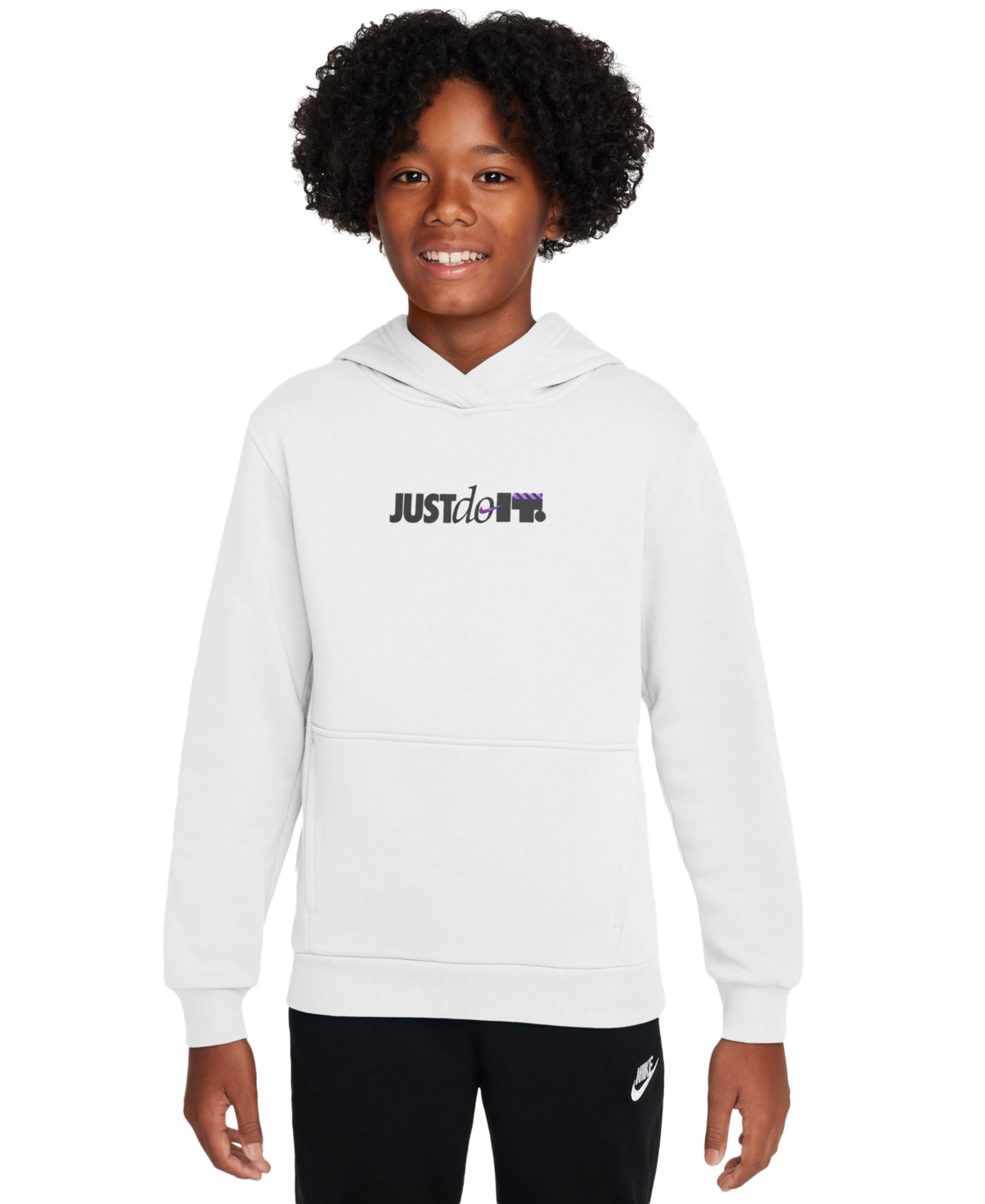 Click here for Nike Big Kids Sportswear Club Fleece Hoodie - Whit... prices