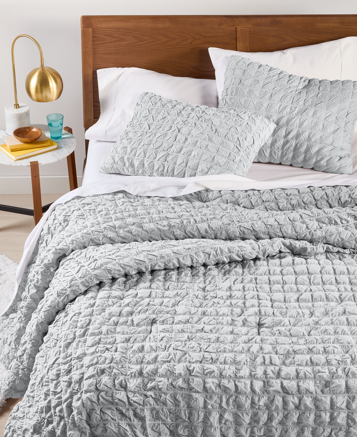 Arch Studio Seersucker 3-Pc. Comforter Set  King  Exclusively at Macys - Silver