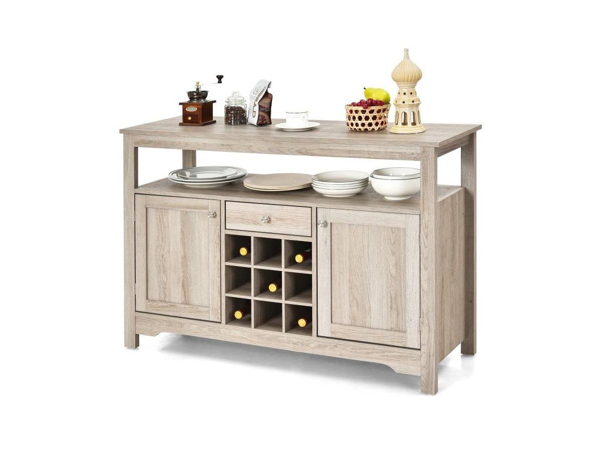 Click here for Kitchen Buffet Cabinet with Wine Rack – Woo... prices