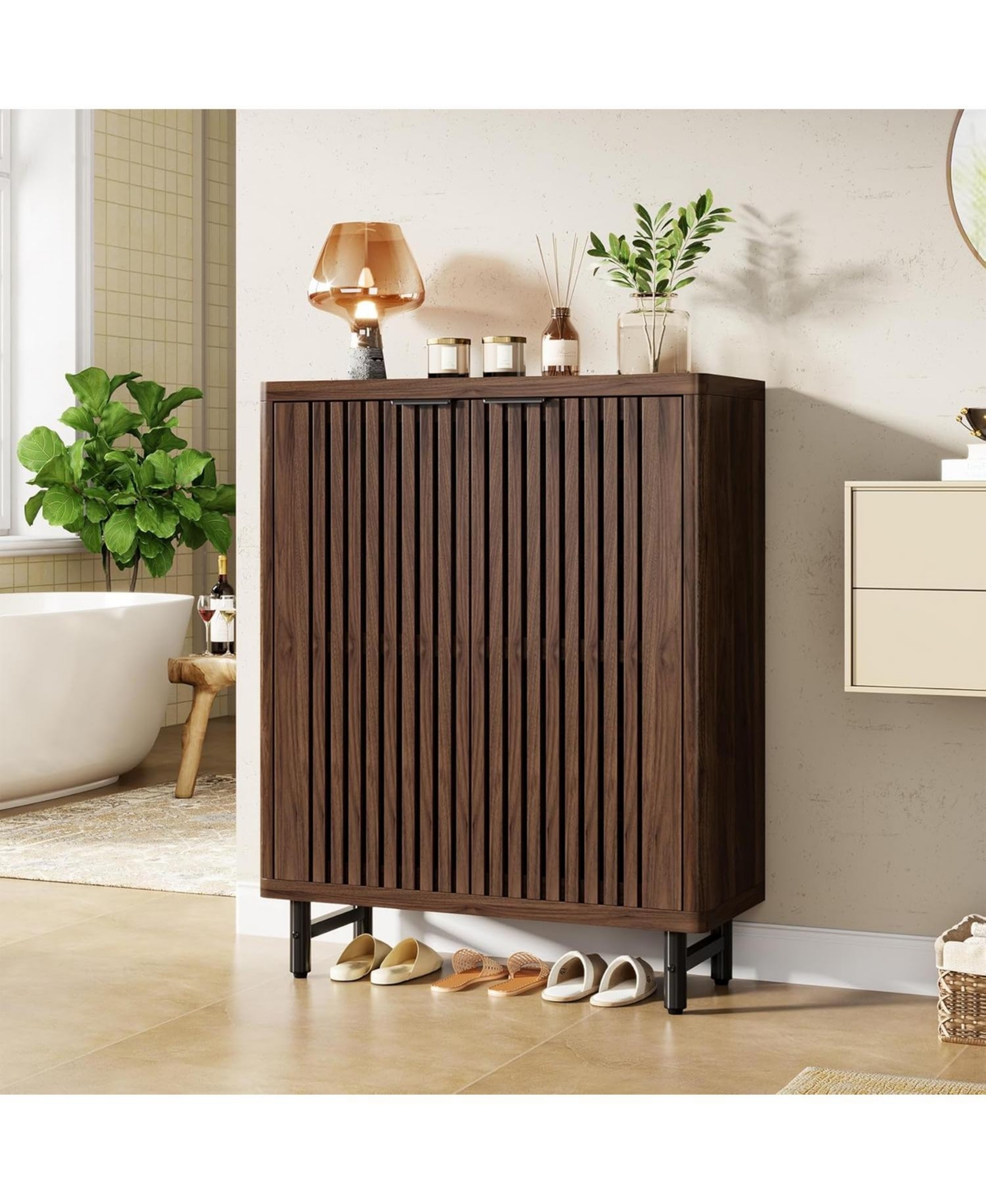 Click here for Tribesigns 6-Tier Bathroom Floor Cabinet with 2 Lo... prices