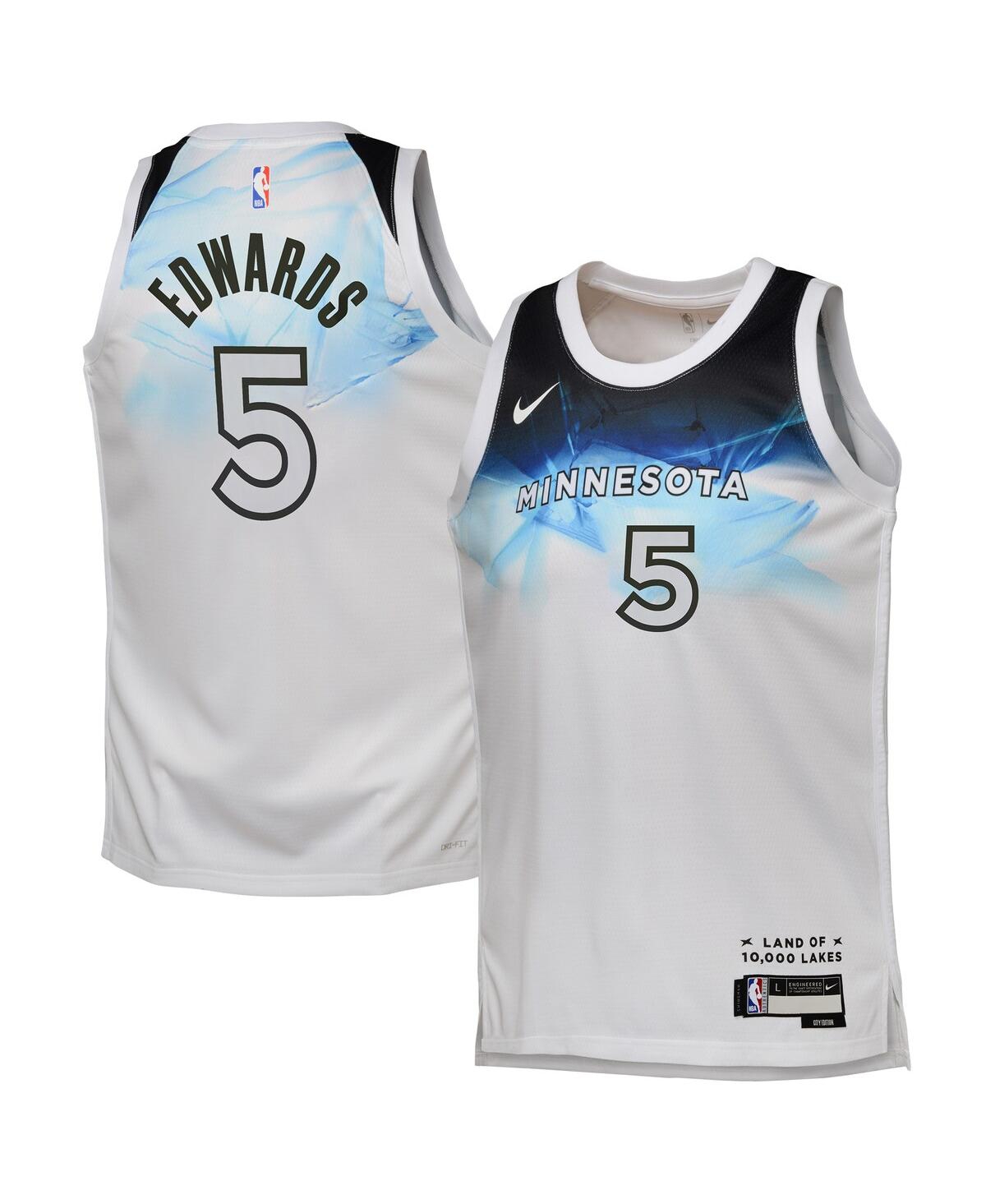 Click here for Nike Big Boys and Girls Anthony Edwards White Minn... prices