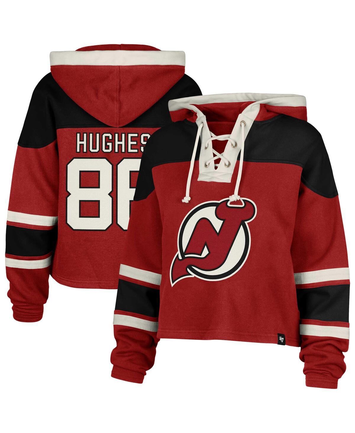 Click here for 47 Brand Womens Jack Hughes Red New Jersey Devils... prices