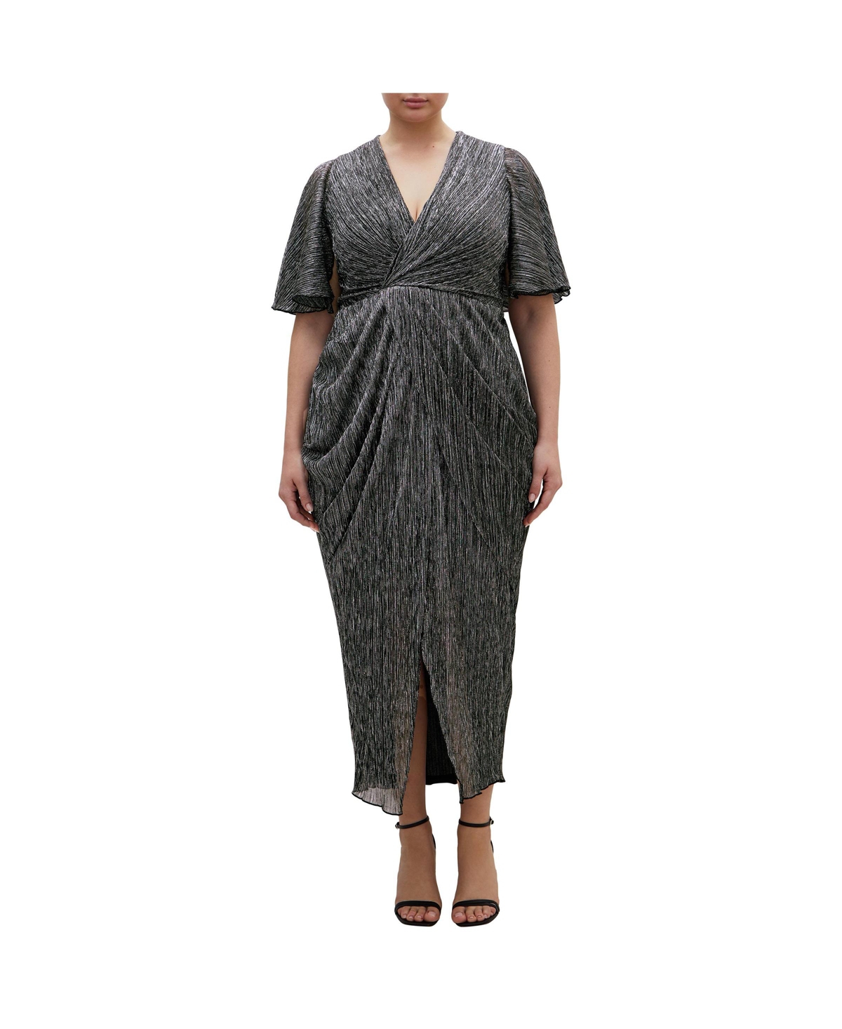 Click here for City Chic Plus Size Lily Sparkle Maxi Dress - Blac... prices