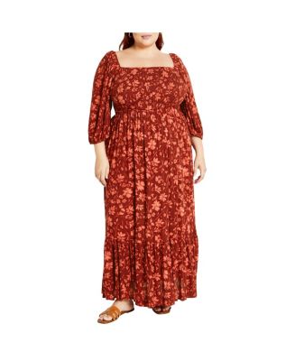 CITY CHIC Plus Size Kaylee Print Maxi Dress - Macy's