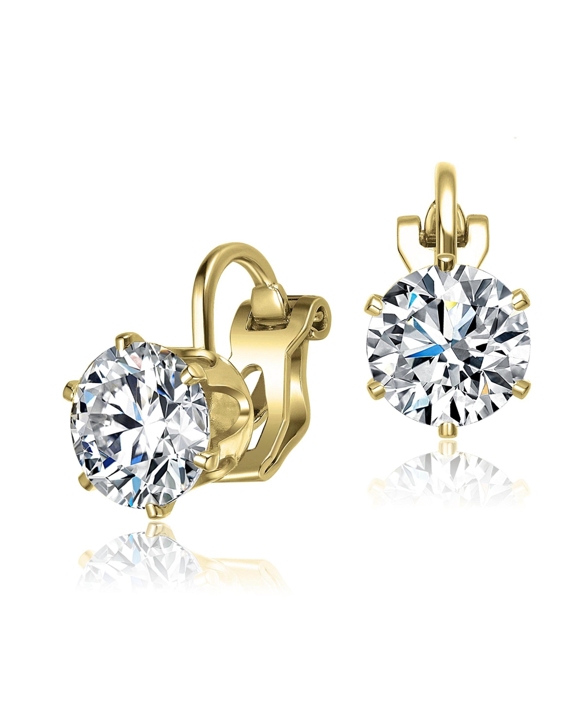 Click here for Sterling Silver 14k Gold Plated Cubic Zirconia Sol... prices