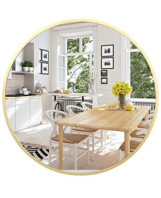 gaomon Round Mirror, 18 Inch Circle Mirror, Hd Eco-Friendly Gold Circle ...