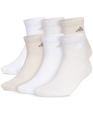 adidas Men's 6pk. Logo Quarter Socks - Macy's