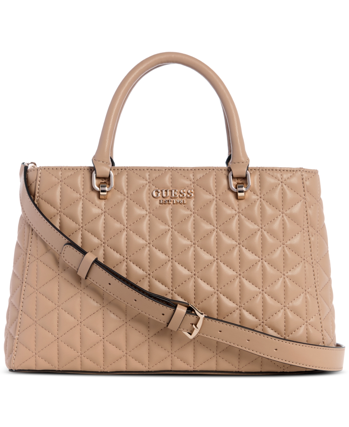Click here for Guess Kori Large Girlfriend Satchel - Beige prices