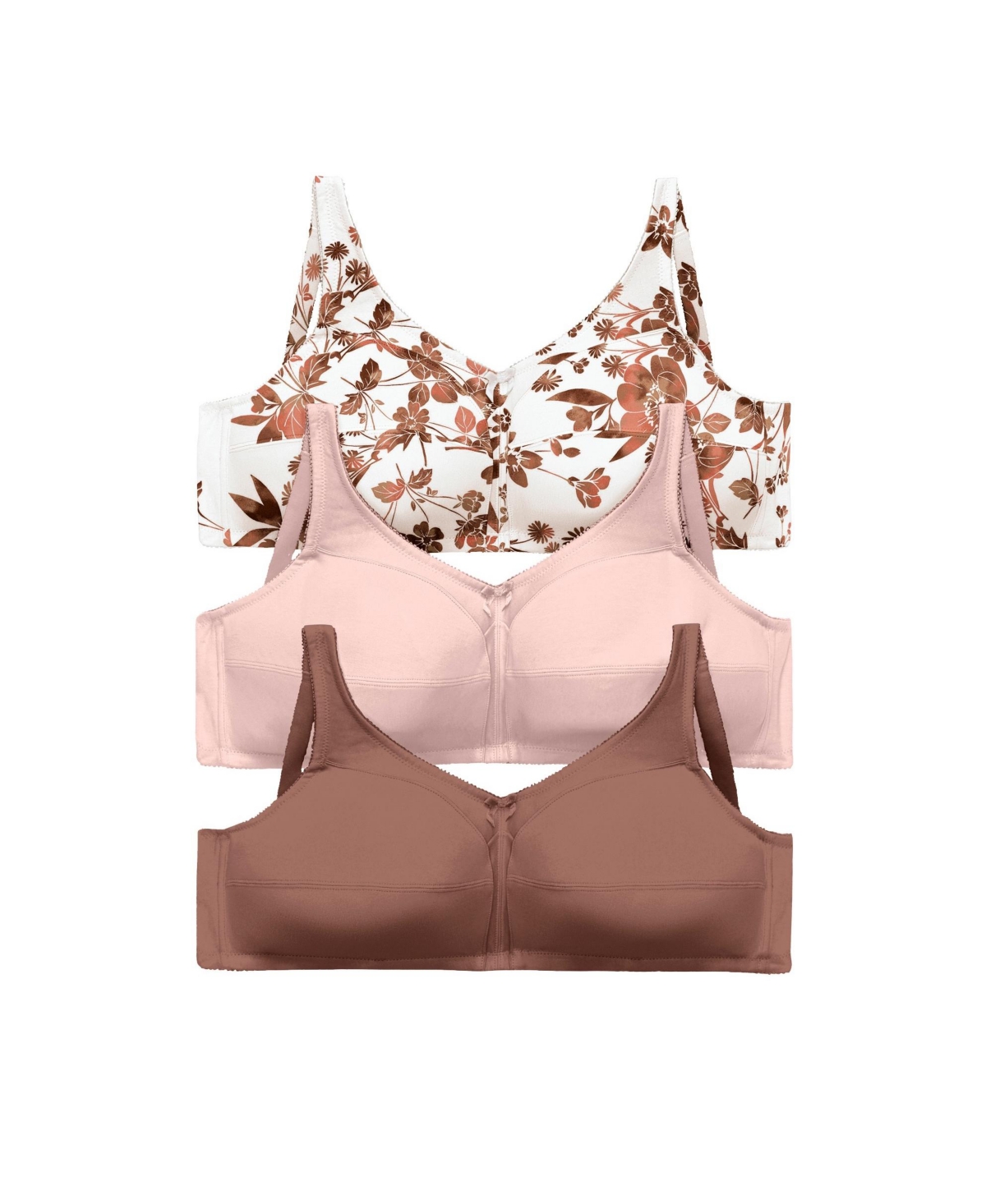 Click here for Comfort Choice Womens 3-Pack Cotton Wireless Bra -... prices