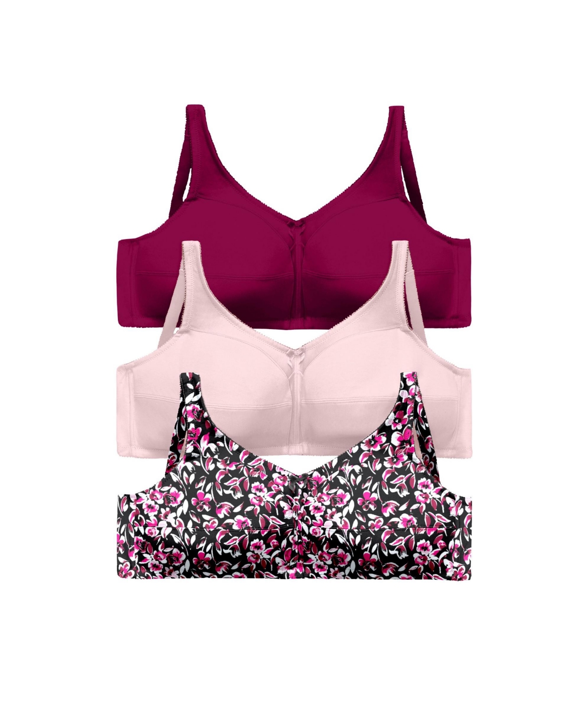 Click here for Comfort Choice Womens 3-Pack Cotton Wireless Bra -... prices