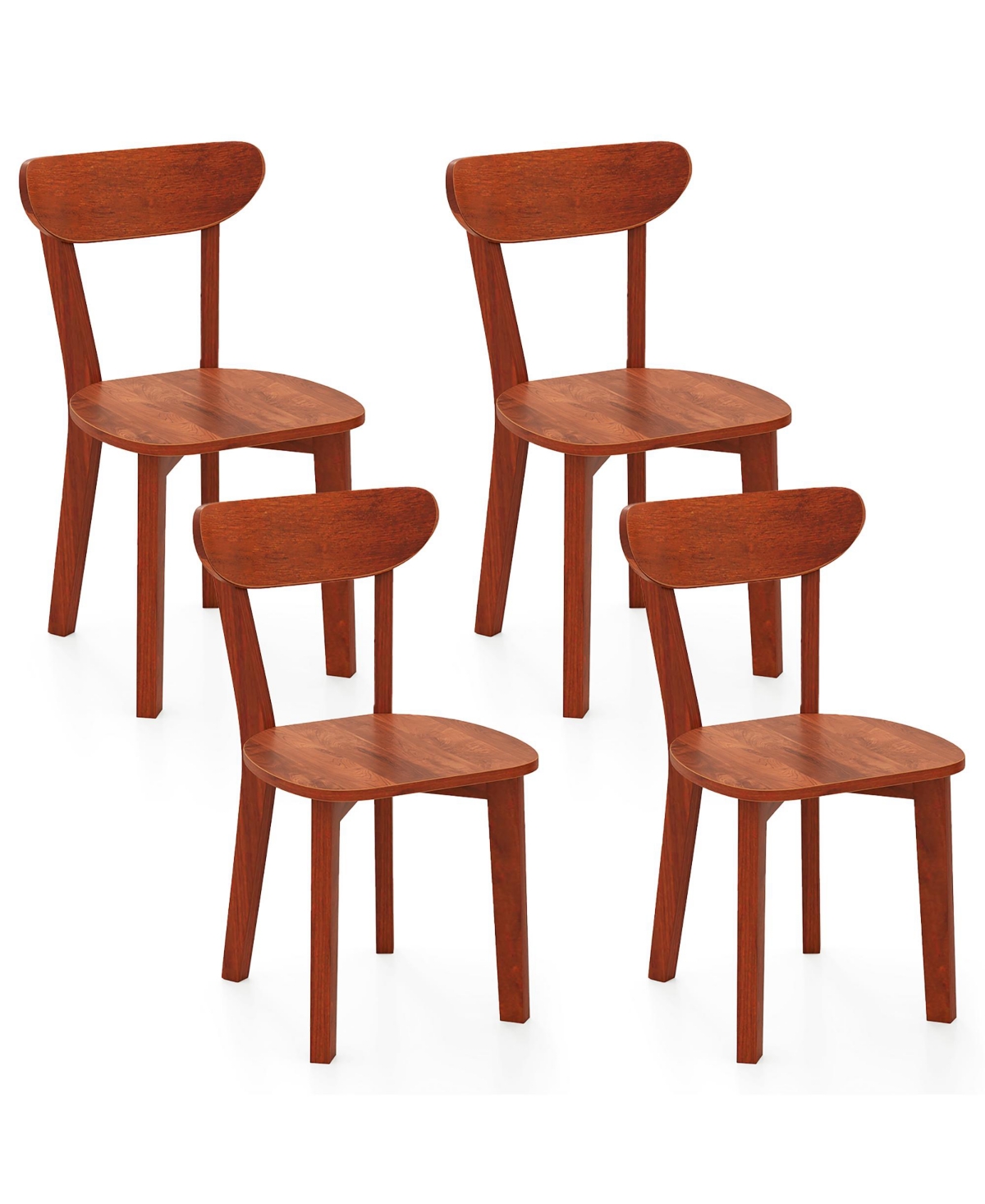 Click here for Gymax Solid Wood Dining Chair Set of 4 w/ Curved B... prices