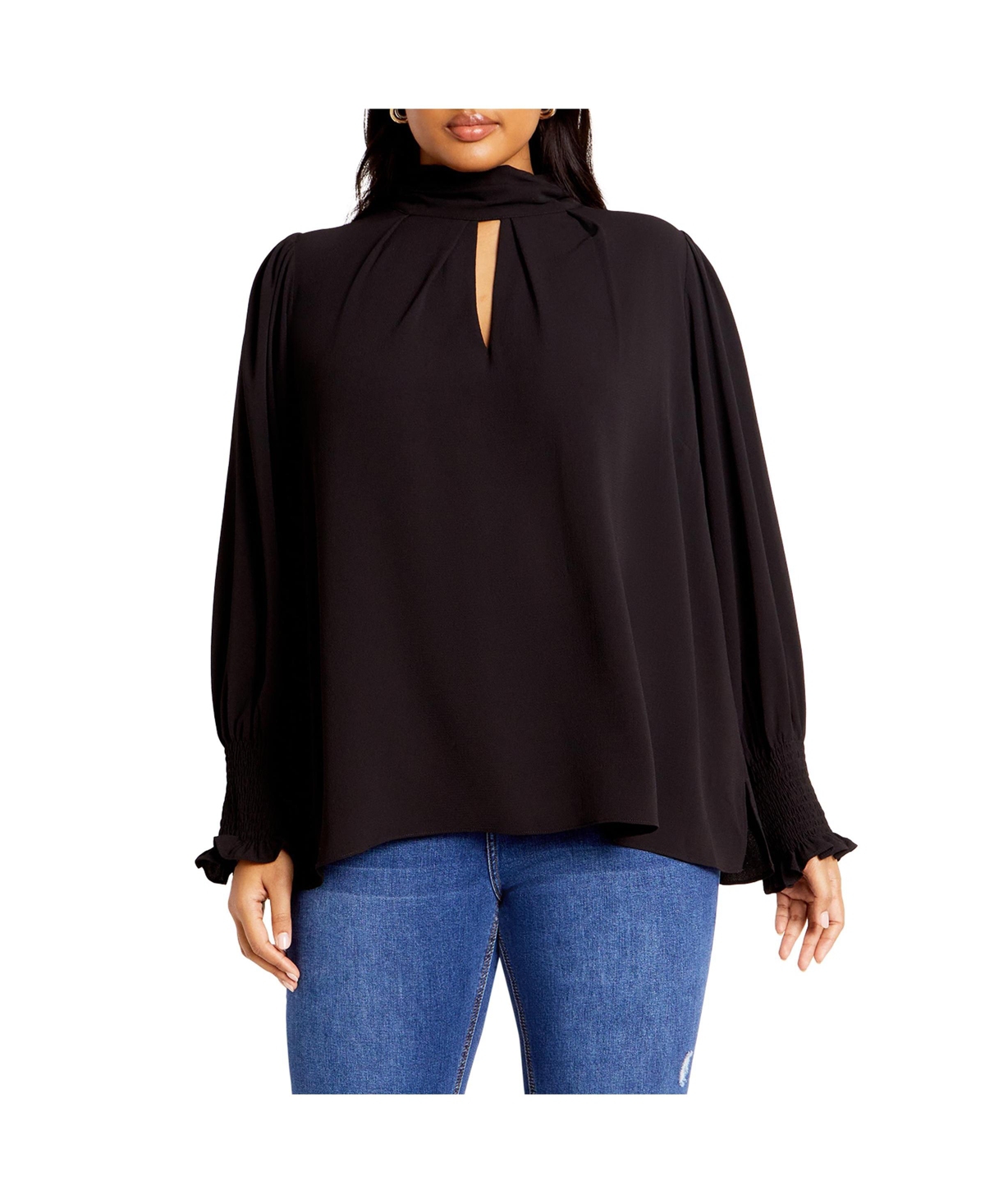 Click here for City Chic Plus Size Iris Top - Black prices