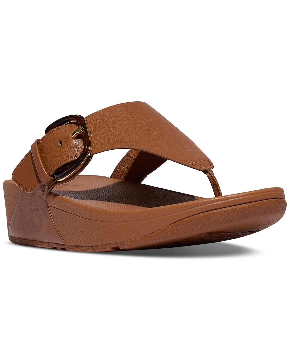 Click here for FitFlop Womens Lulu Resin-Buckle Leather Sandals -... prices