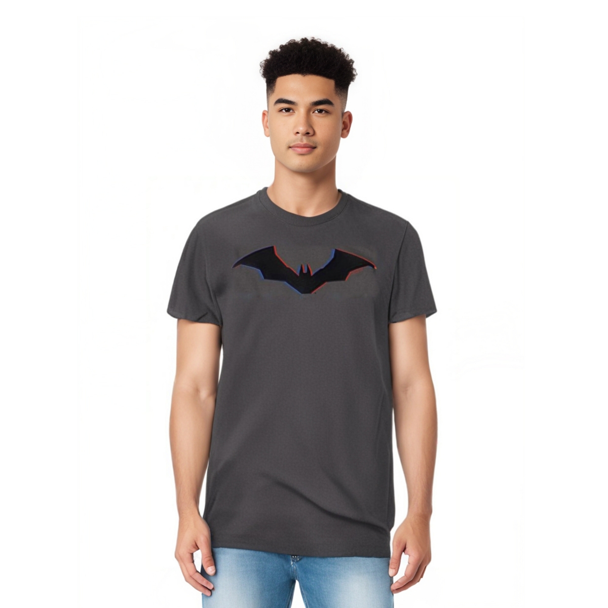 Click here for The Batman Mens Tri Color Bat Silhouette Short Sle... prices