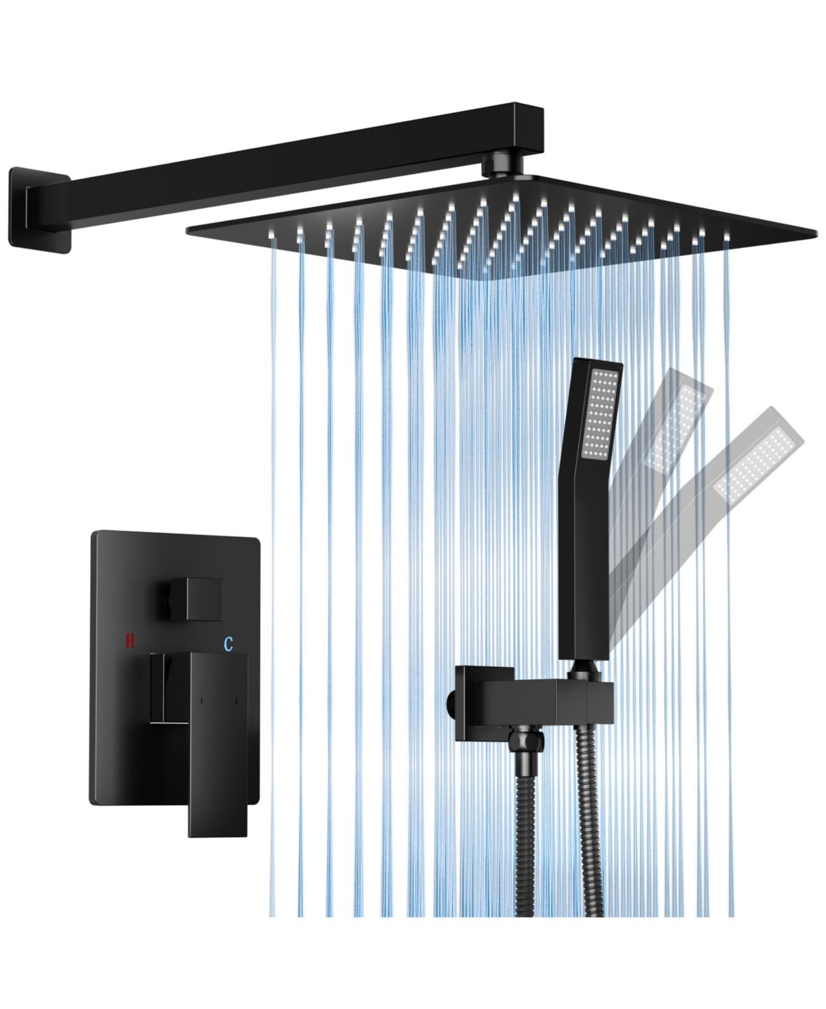 Click here for Lovmor Wall Mounted Hand Held Shower Bathroom Luxu... prices