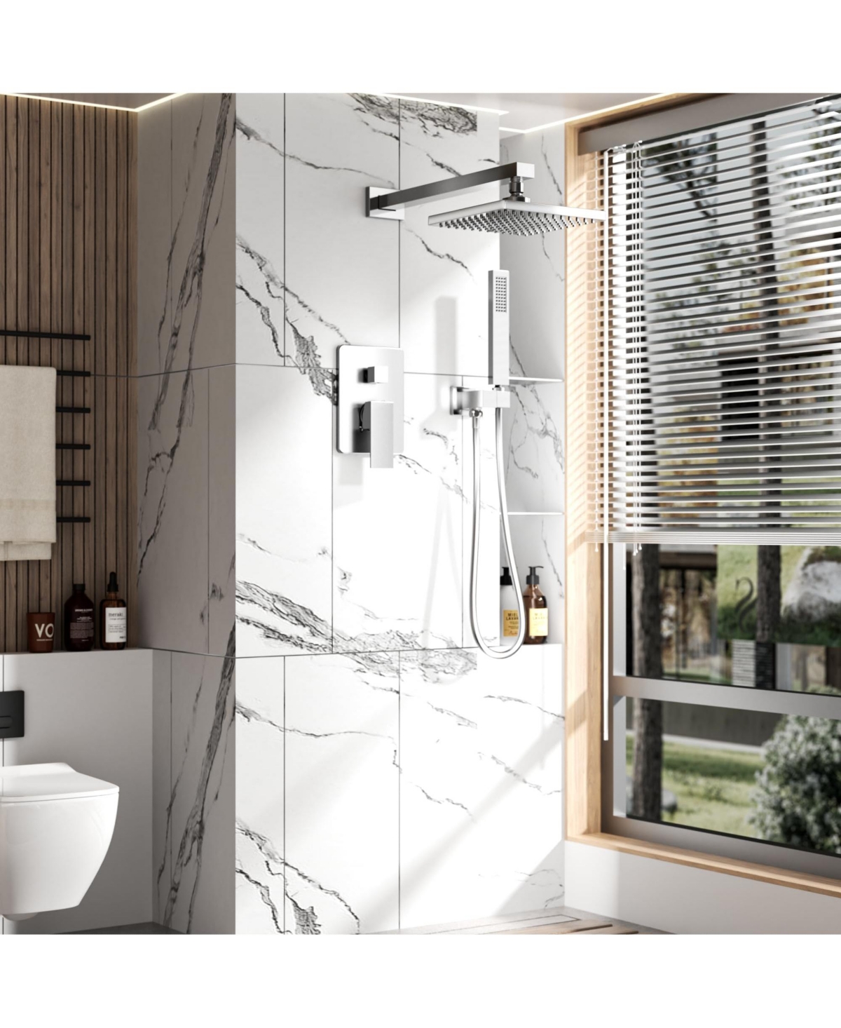 Click here for Lovmor Wall Mounted Hand Held Shower Bathroom Luxu... prices