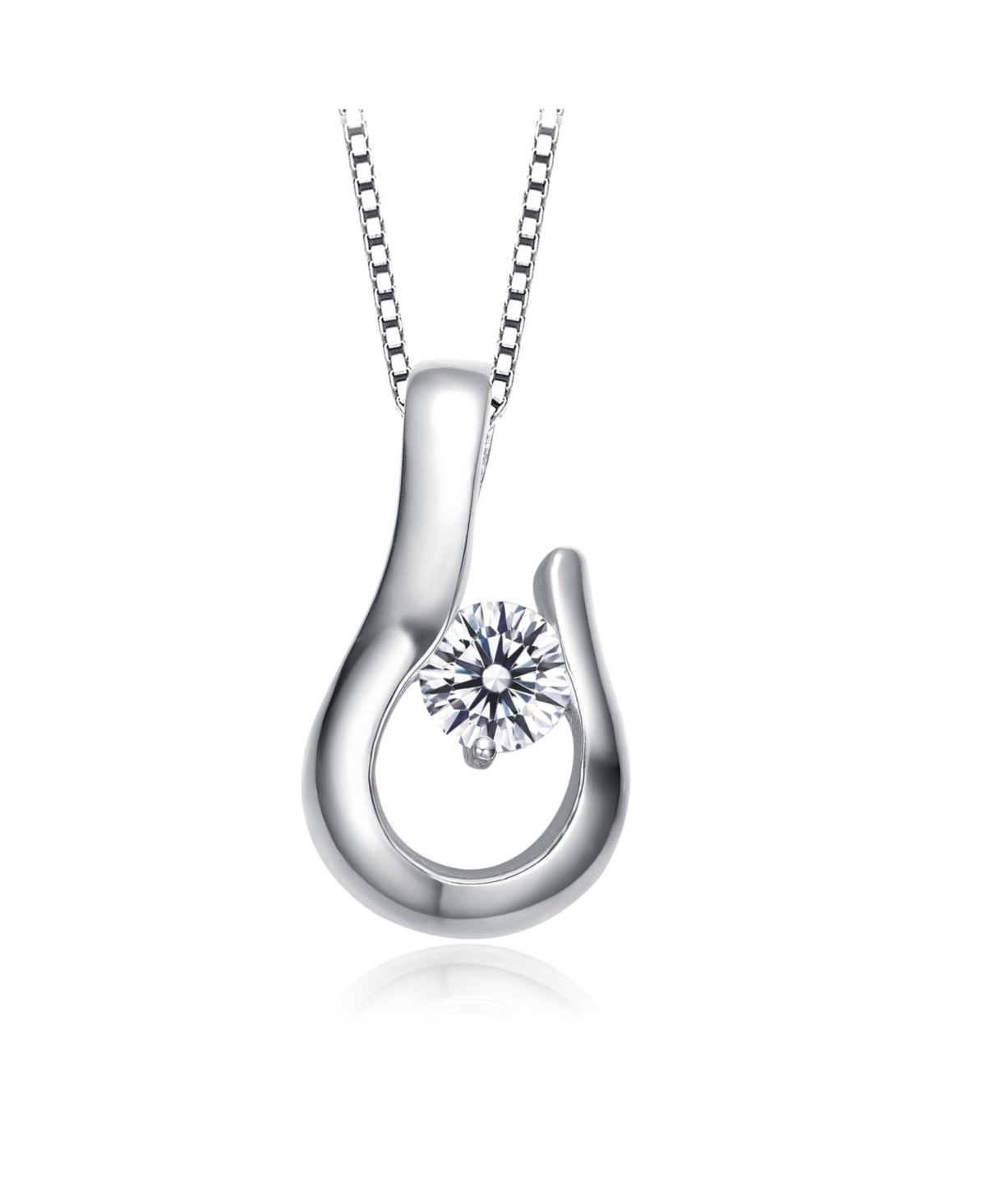 Click here for Genevive Sterling Silver Clear Cubic Zirconia With... prices