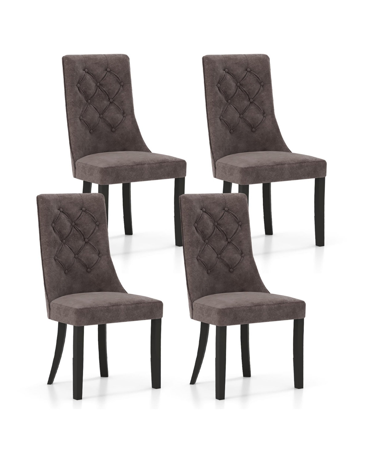Click here for Gymax Tufted Dining Chairs Set of 4 w/ High Backre... prices