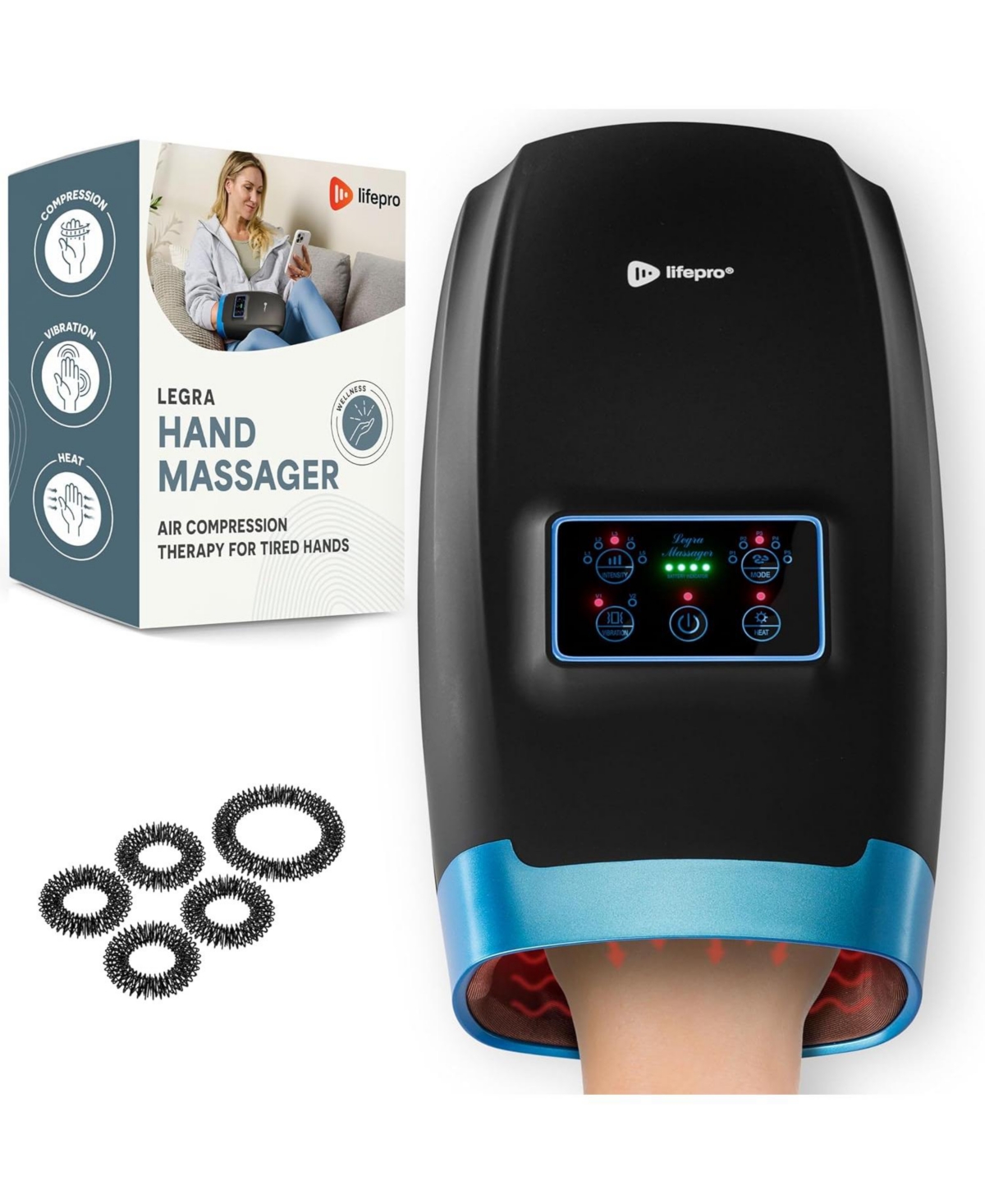 Click here for LifePro Legra Hand Massager with Heat & Compressio... prices