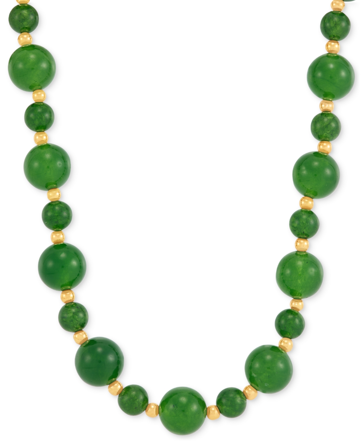 Click here for Onyx Beaded Necklace (6mm & 10mm) in 14k Gold Over... prices