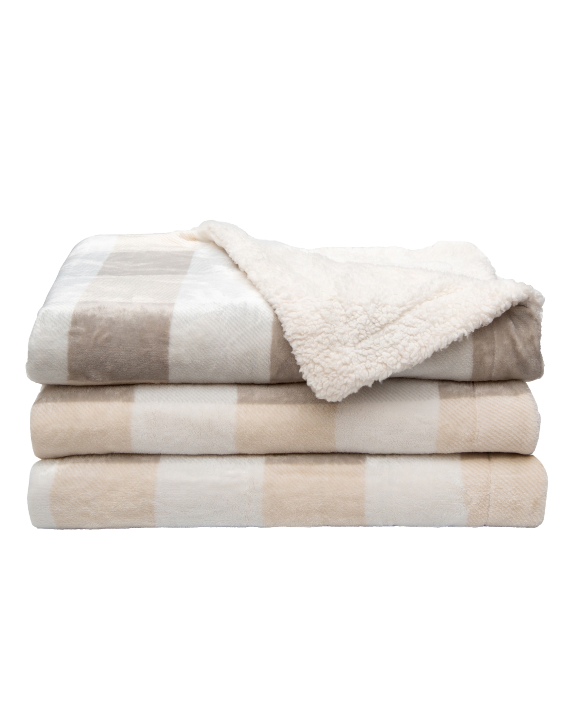 Click here for Linery & Co. Velvet Plush Reversible Sherpa Throw... prices