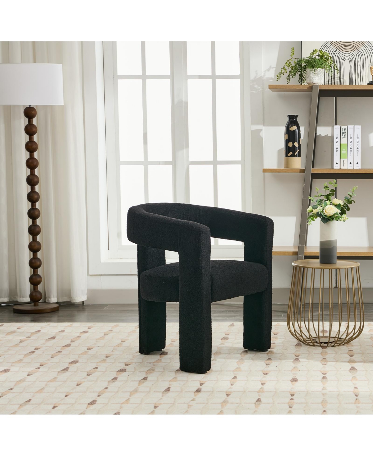 Click here for gaomon Modern Sherpa Barrel Dining Chair  Upholste... prices
